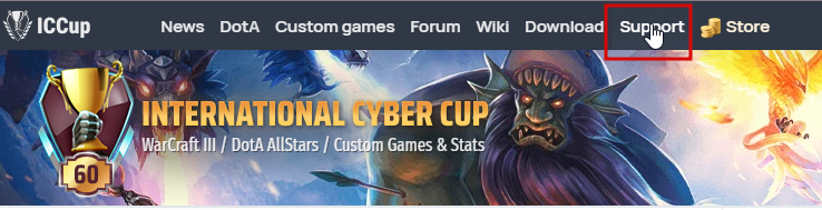 iCCup — Pages / Support FAQ